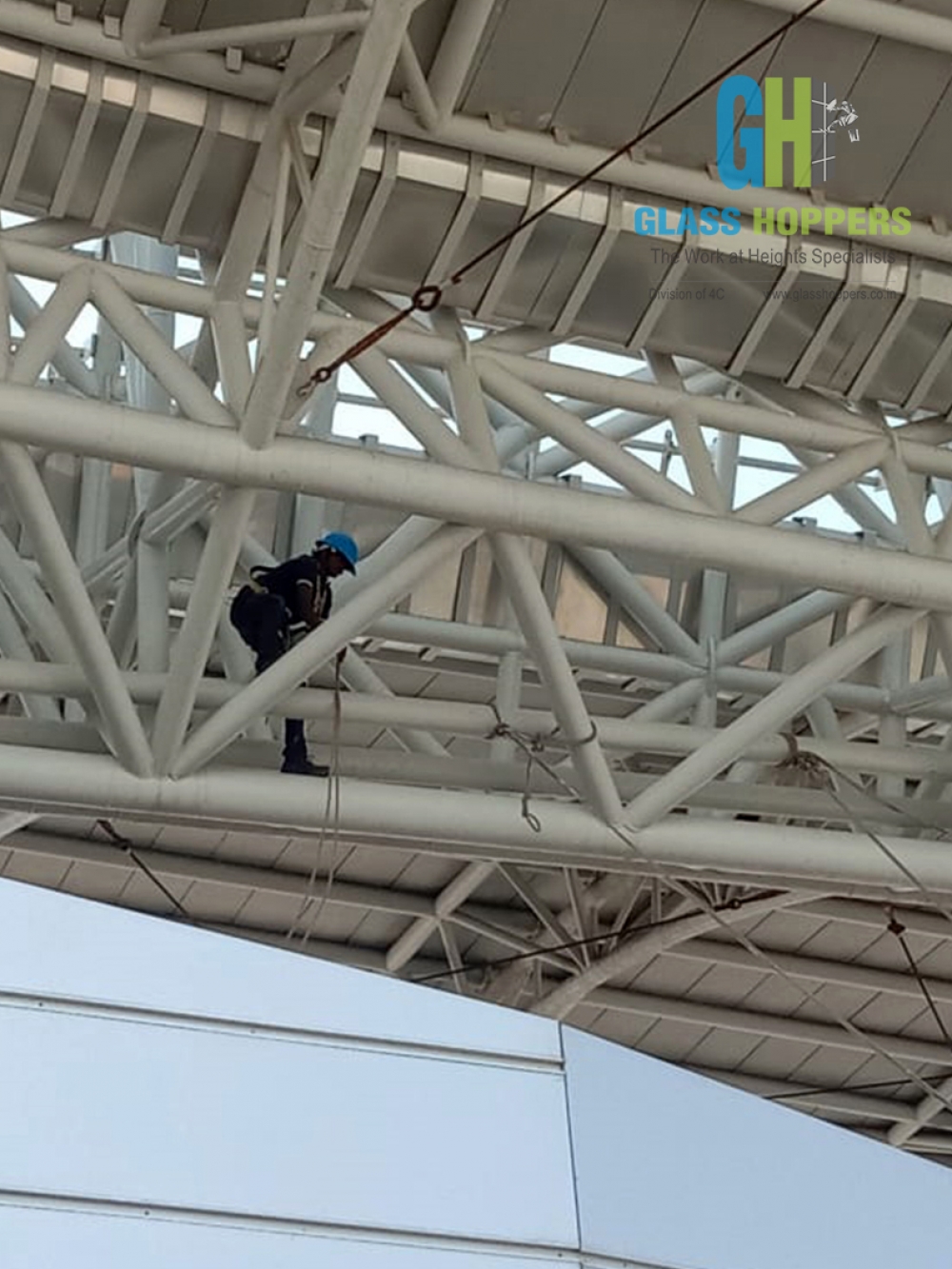 Industrial Truss Roof Cleaning